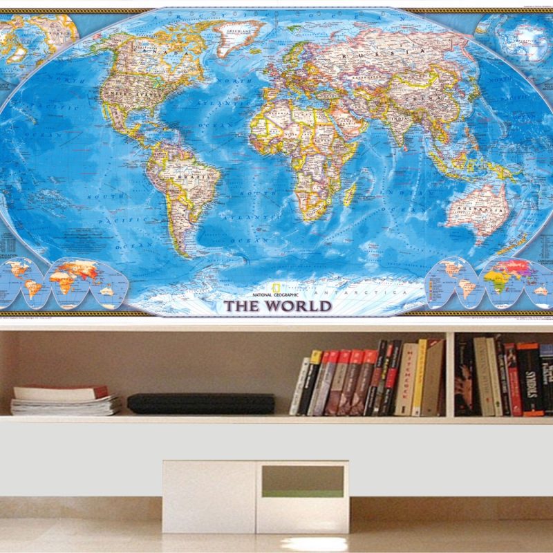 Painel Adesivo Mapas Mundi Países M32 – Quartinho Decorado