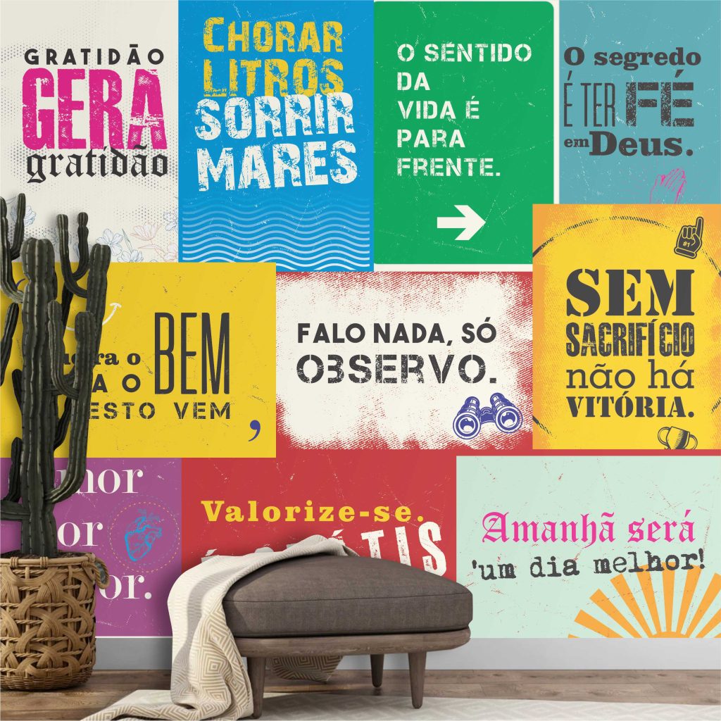 Lambe Lambe Adesivo Kit Cartaz Frases Motivacionais L173 – Quartinho ...
